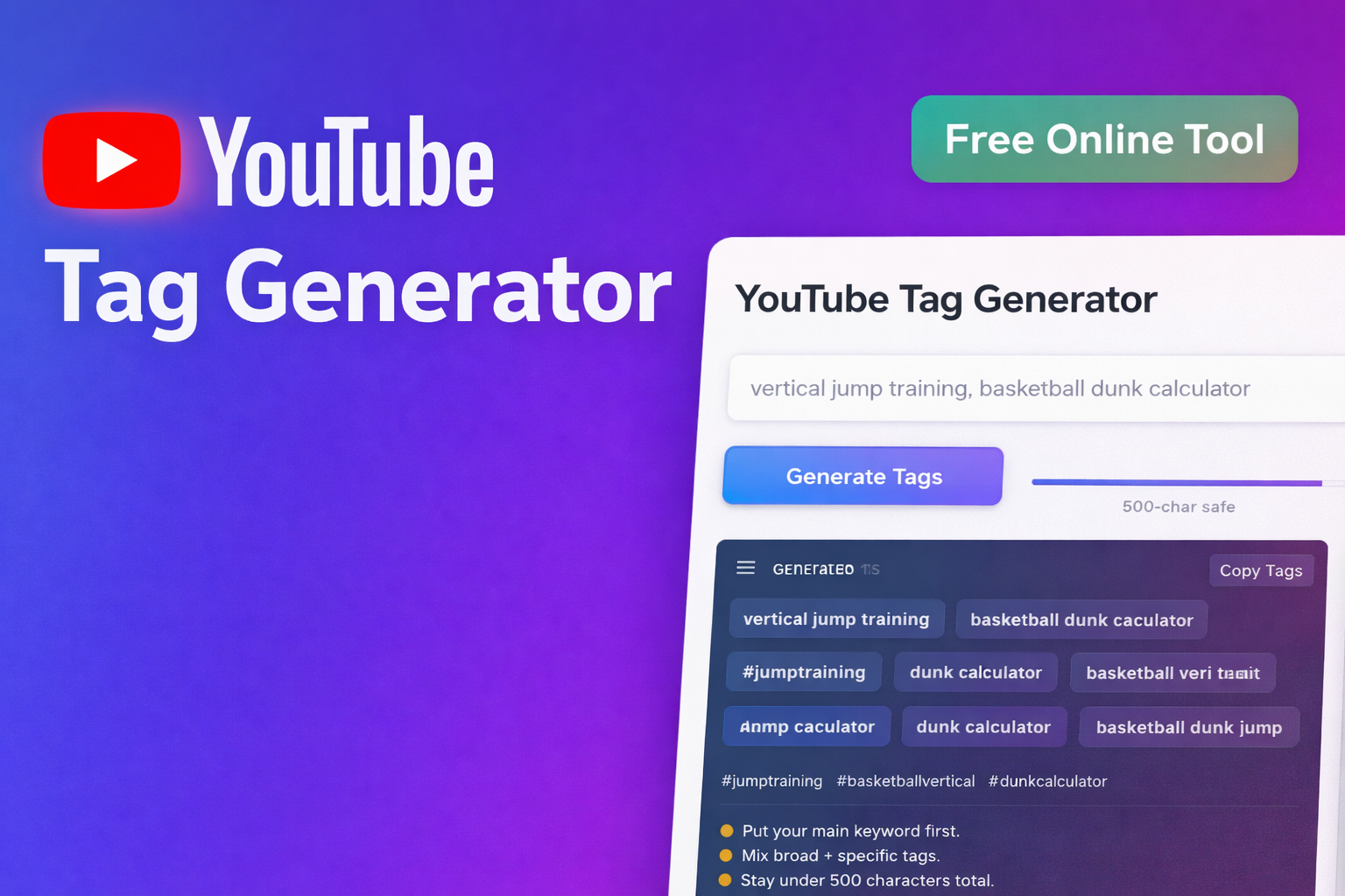Free YouTube Tag Generator Tool – Boost Video SEO